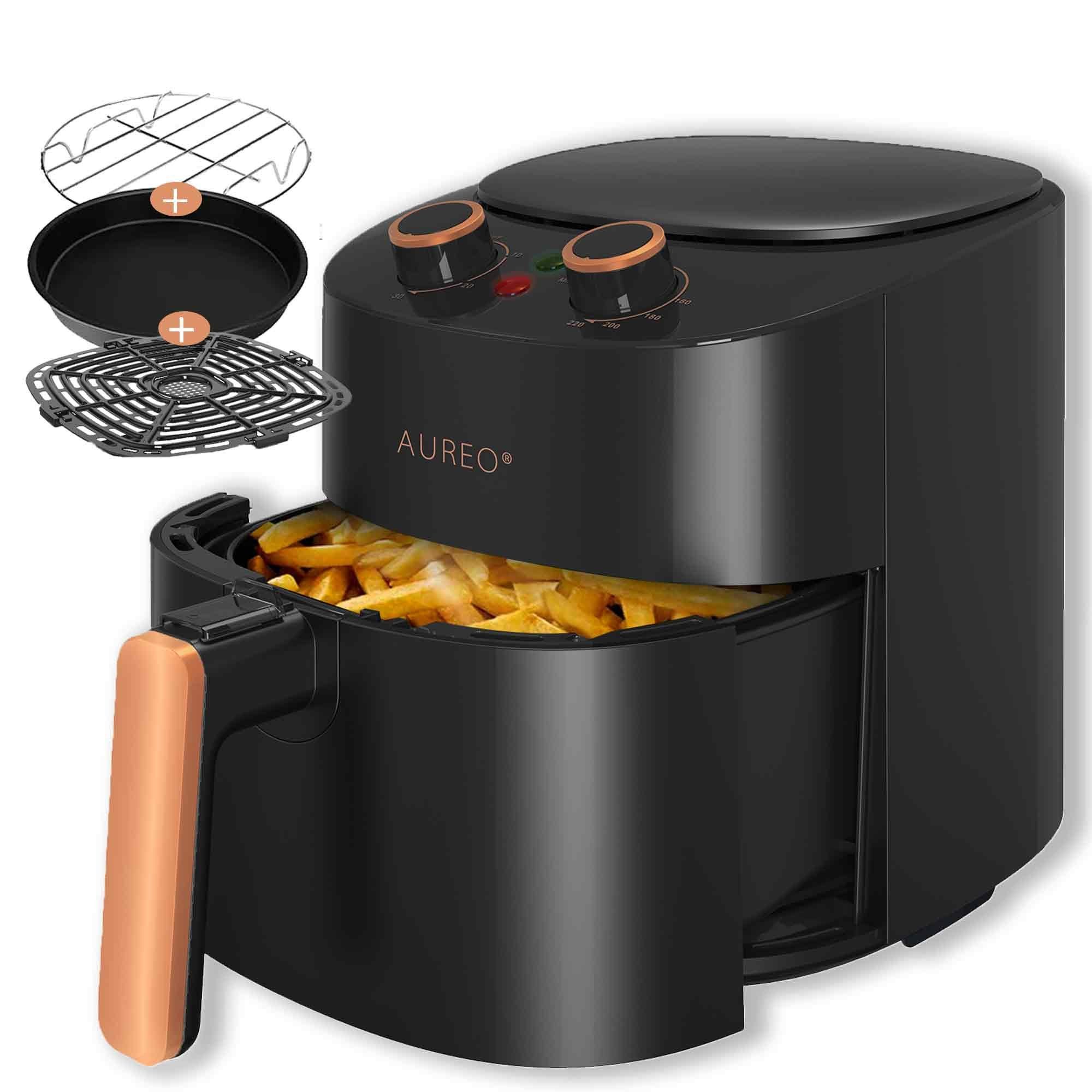 Aureo Heißluftfritteuse Heißluftfritteuse 1300 Watt Air Fryer 43l