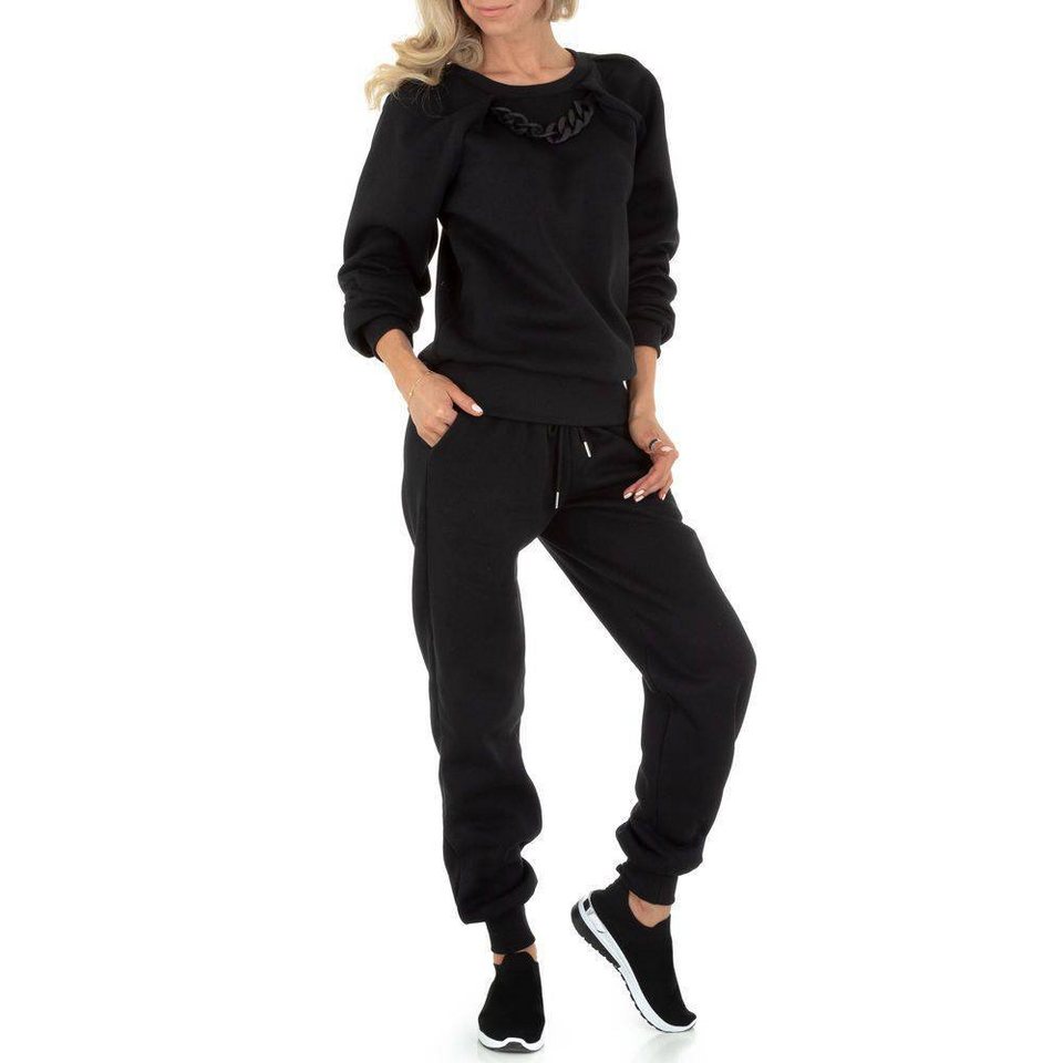 Ital Design Freizeitanzug Damen Freizeit Kette Stretch Jogging