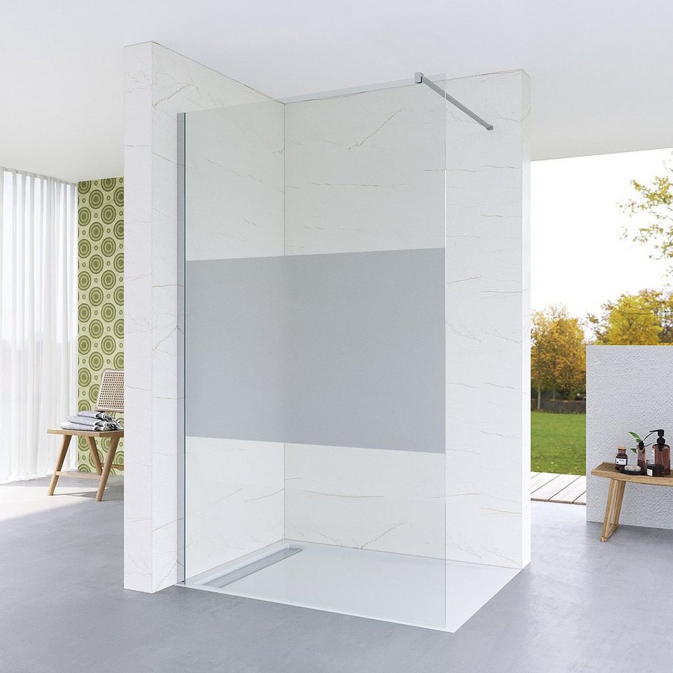 Aqualavos Duschwand Duschabtrennung Duschwand Walk In Dusche 8mm Nano