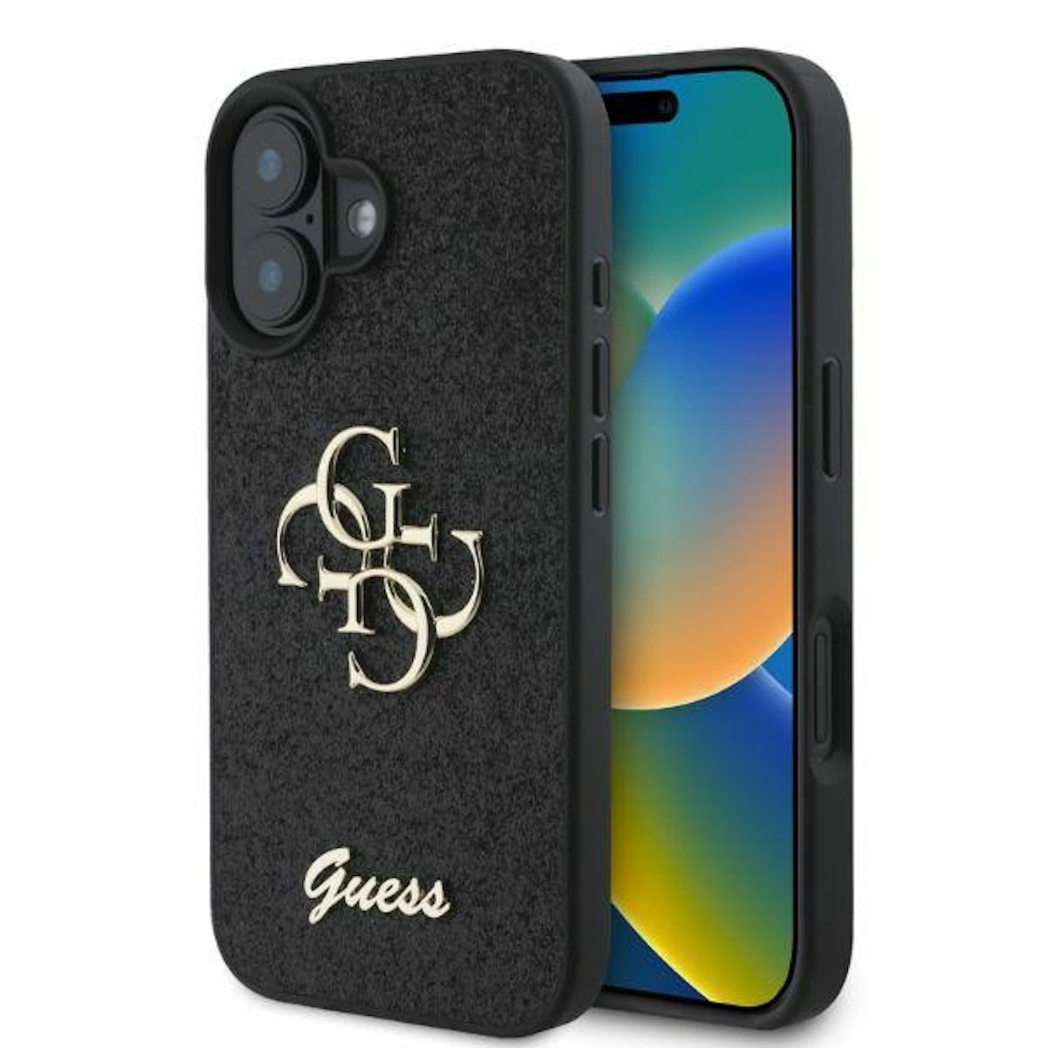 Guess Smartphone Hülle Guess Apple Iphone 16 Fixed Glitter Big 4g