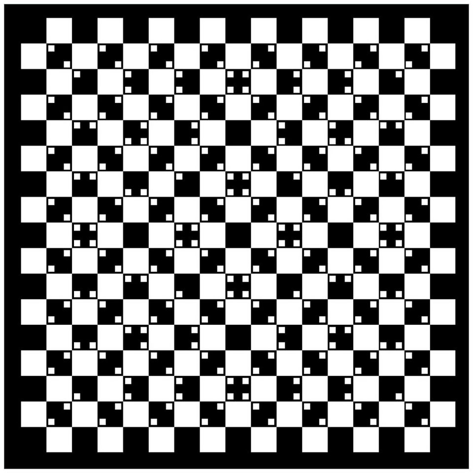 Wallario Möbelfolie Optische Täuschung Illusion Schwarz Weiß Im