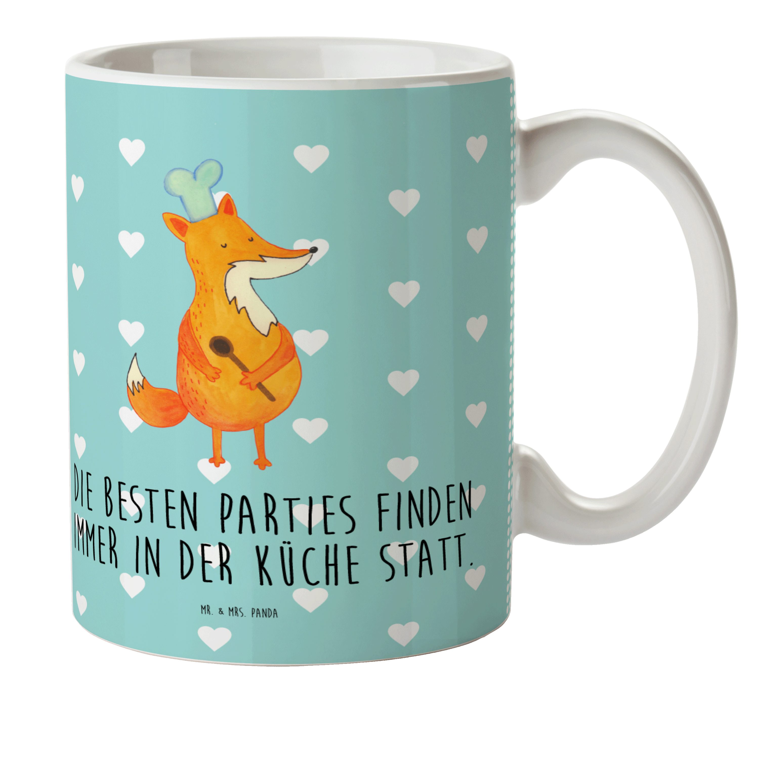 Mr And Mrs Panda Kinderbecher Fuchs Koch Türkis Pastell Geschenk