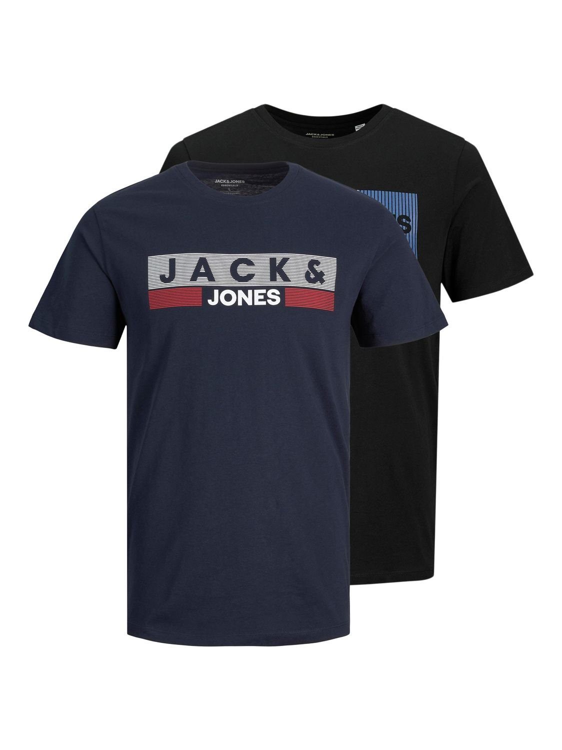 Jack And Jones T Shirt Jjecorp Logo 2er Pack 1 Tlg Aus Baumwolle