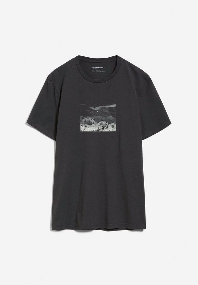 Armedangels Print Shirt Jaames Landscape Herren T Shirt Aus Bio