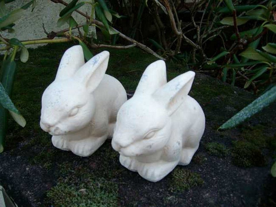 Deko Impression Dekofigur Hasen 2er Set Skulptur Dekoobjekt Deko Hase