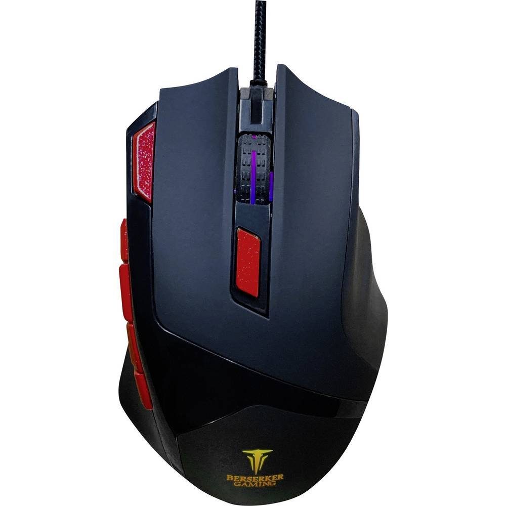 Berserker Gaming Gaming Maus mit Kabel 9Bts 3200DPI Mäuse (Beleuchtet)