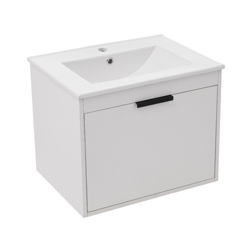 Pfctart Badezimmer Set Waschbeckenunterschrank Hängend 60cm Breit 1x