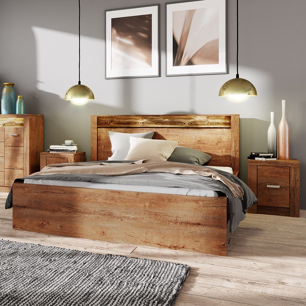 Lomadox Schlafzimmer Set Ingenio 161 Spar Set 3 Tlg Bett
