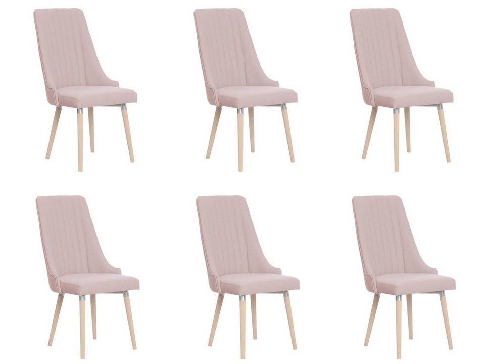 Jvmoebel Stuhl 6x Stühle Stuhl Polster Modernes Set Design Lehn