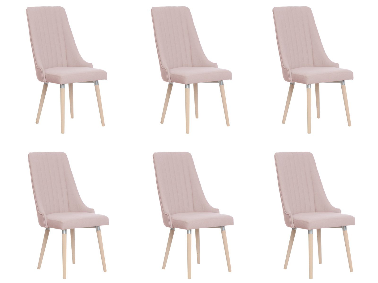 Jvmoebel Stuhl 6x Stühle Stuhl Polster Modernes Set Design Lehn