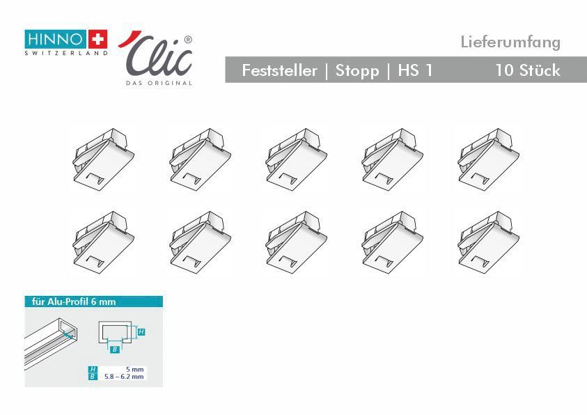 HINNO Feststeller hinno-stop HS01, Gardinen, Gardinenleisten ...