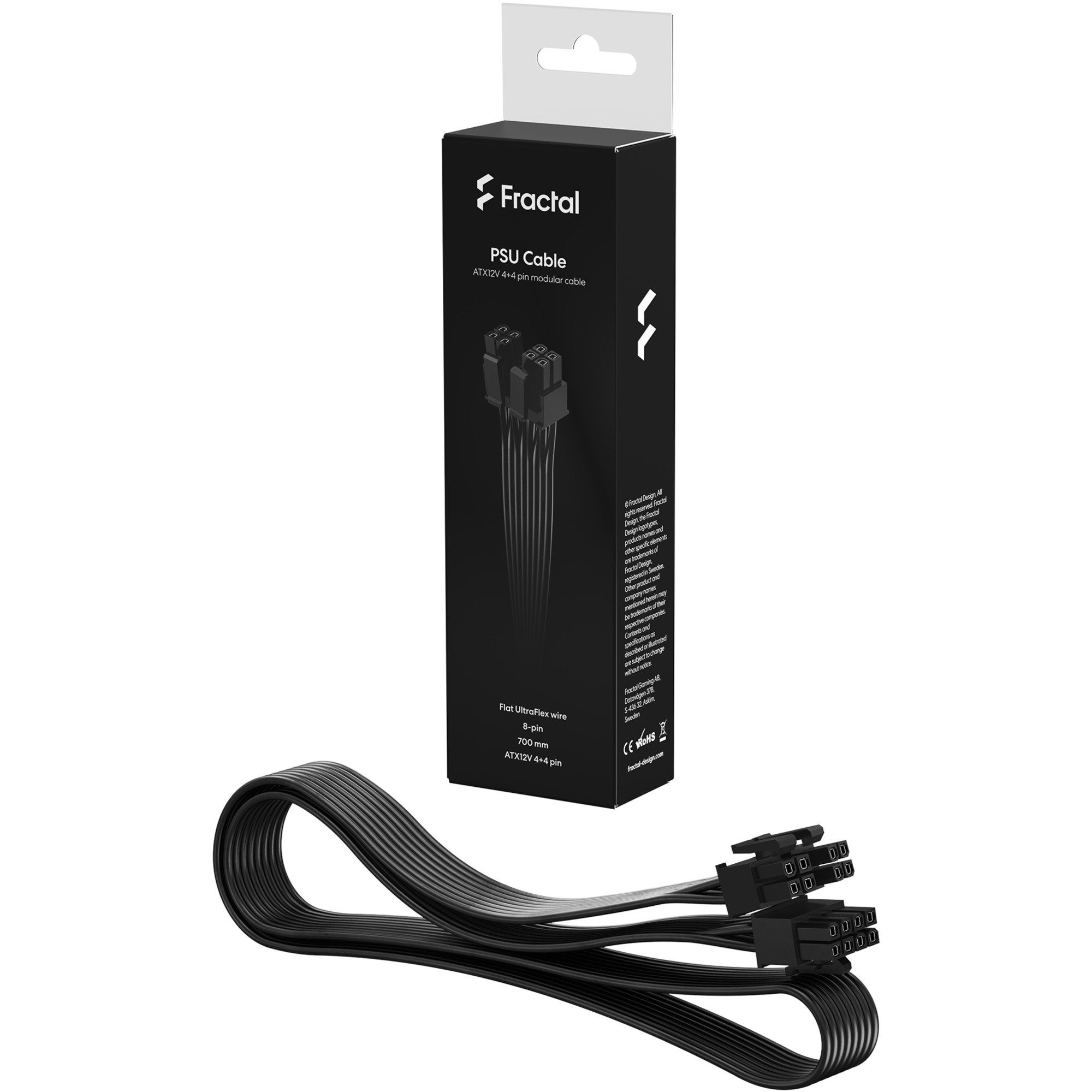 Fractal Design ATX 12V 4+4 Pin Kabel Stromkabel, Typ: Stromversorgung