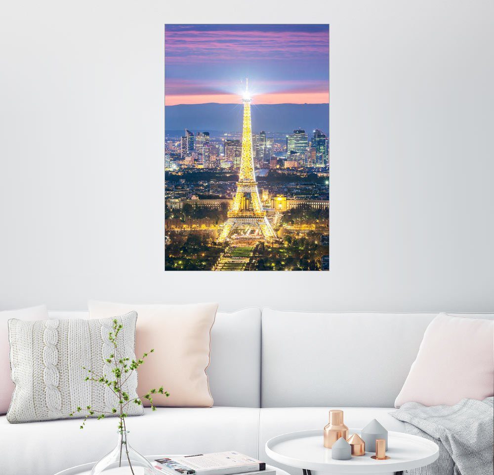 Posterlounge Wandbild Eiffelturm Bei Nacht Kaufen Otto