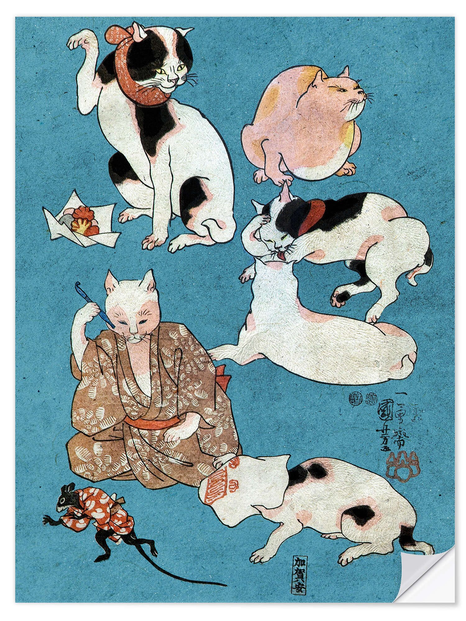 Posterlounge Wandfolie Utagawa Kuniyoshi Sprichwörter Illustriert Von