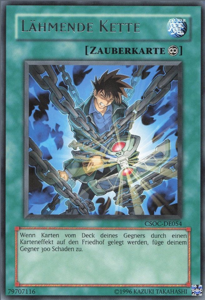 Recollectibles Sammelkarte Yugioh Karte Lähmende Kette Deutsch Yu Gi