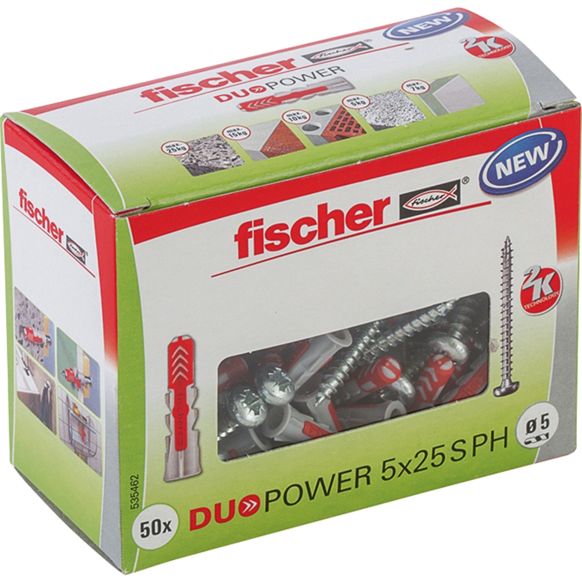 Fischer Universaldübel Dübel DUOPOWER 5x25 S PH LD