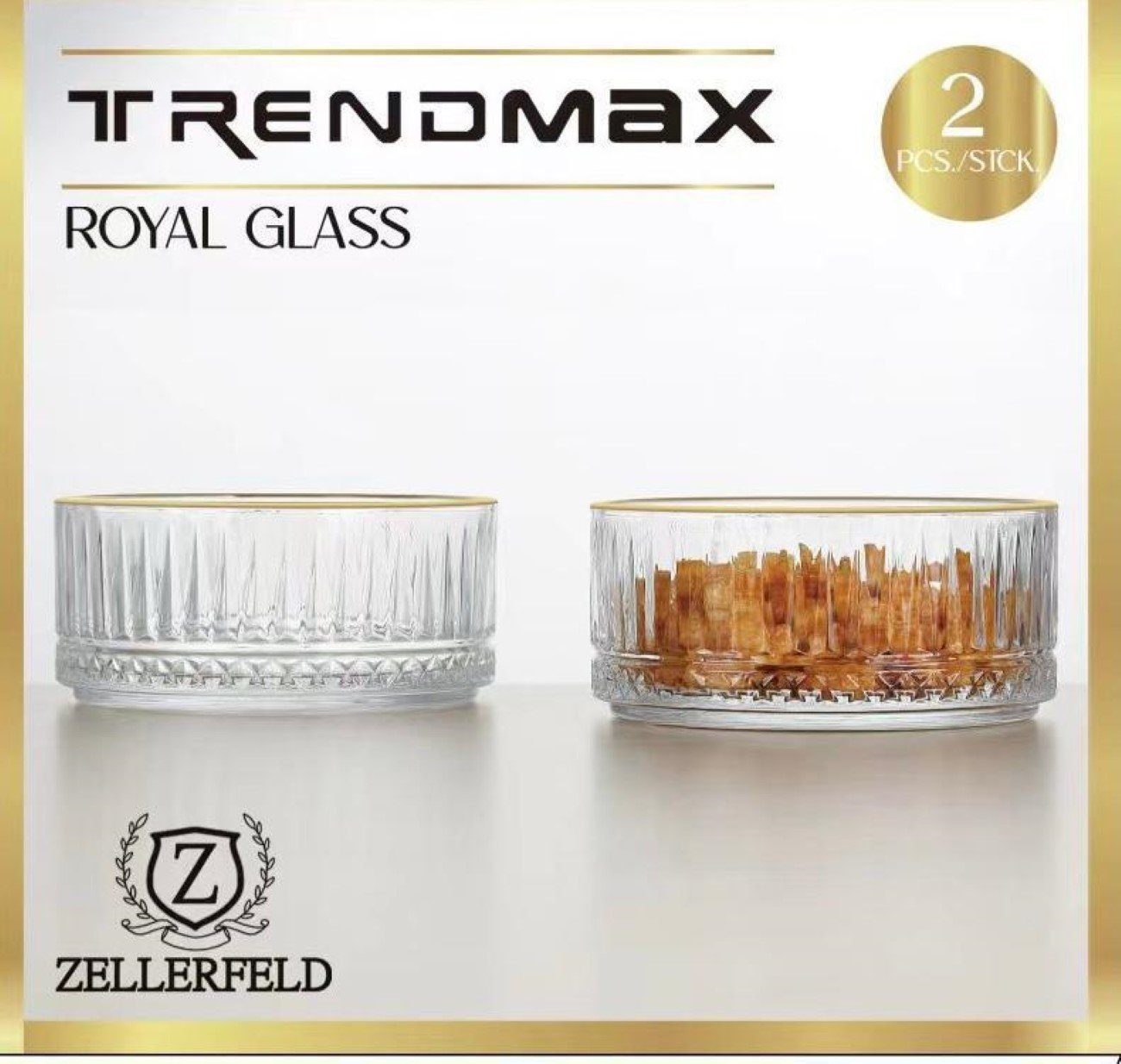 Zellerfeld Snackschale 2er Snackschalen Set Servierschale Mit