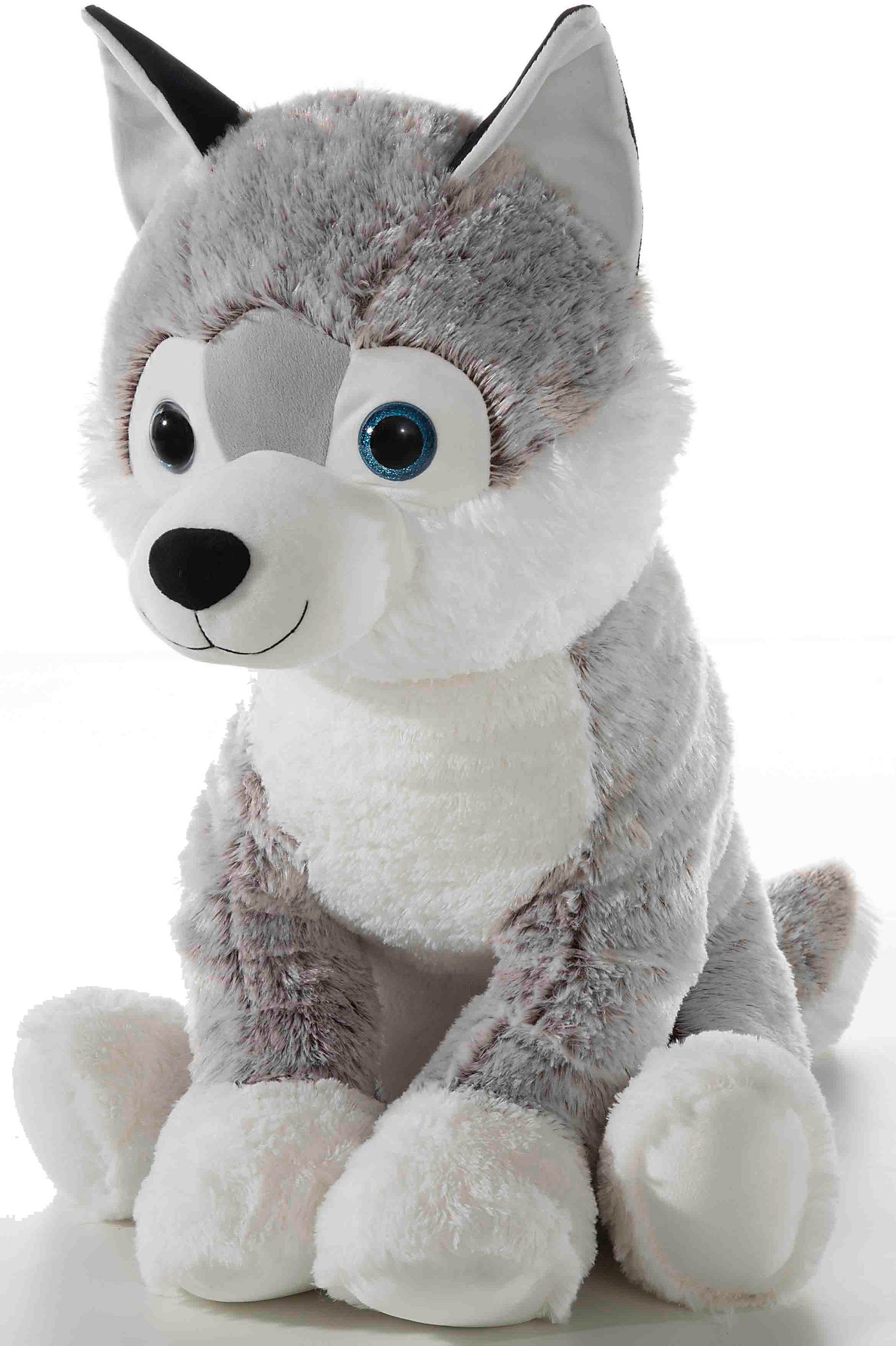 Heunec® Kuscheltier Husky XL, sitzend, Plüschtier, Stofftier