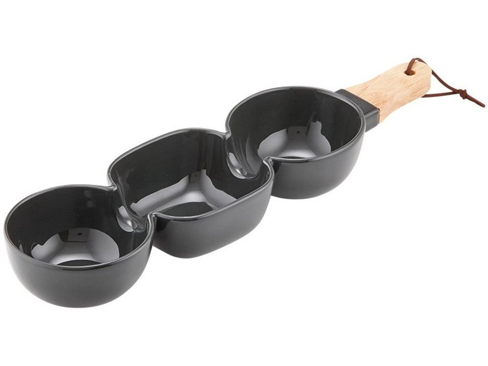 Ladelle Servierschüssel Classic Servier Stick Anthrazit 3tlg
