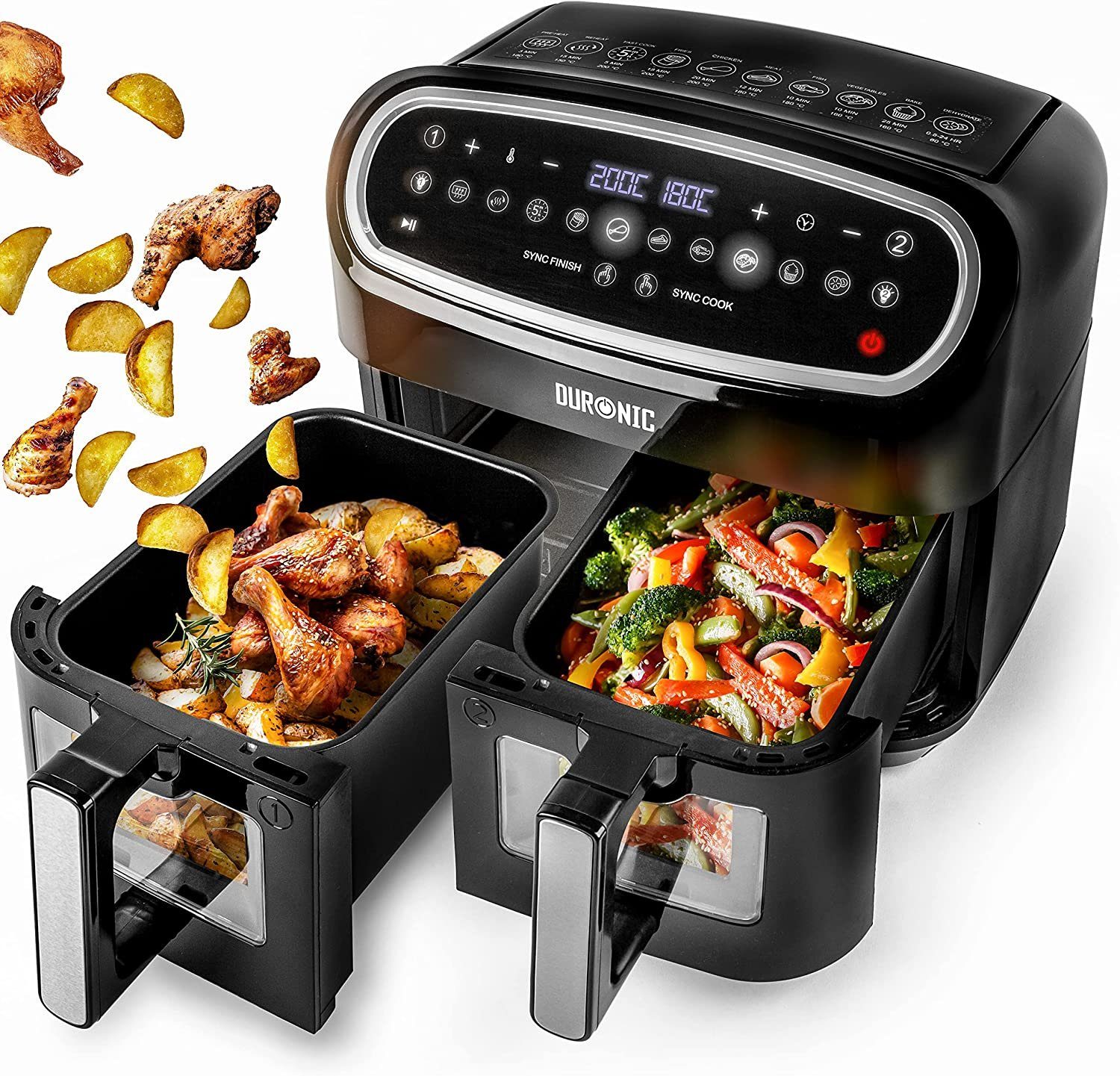 Duronic Heißluftfritteuse Af24 240000 W Af24 Heißluftfritteuse