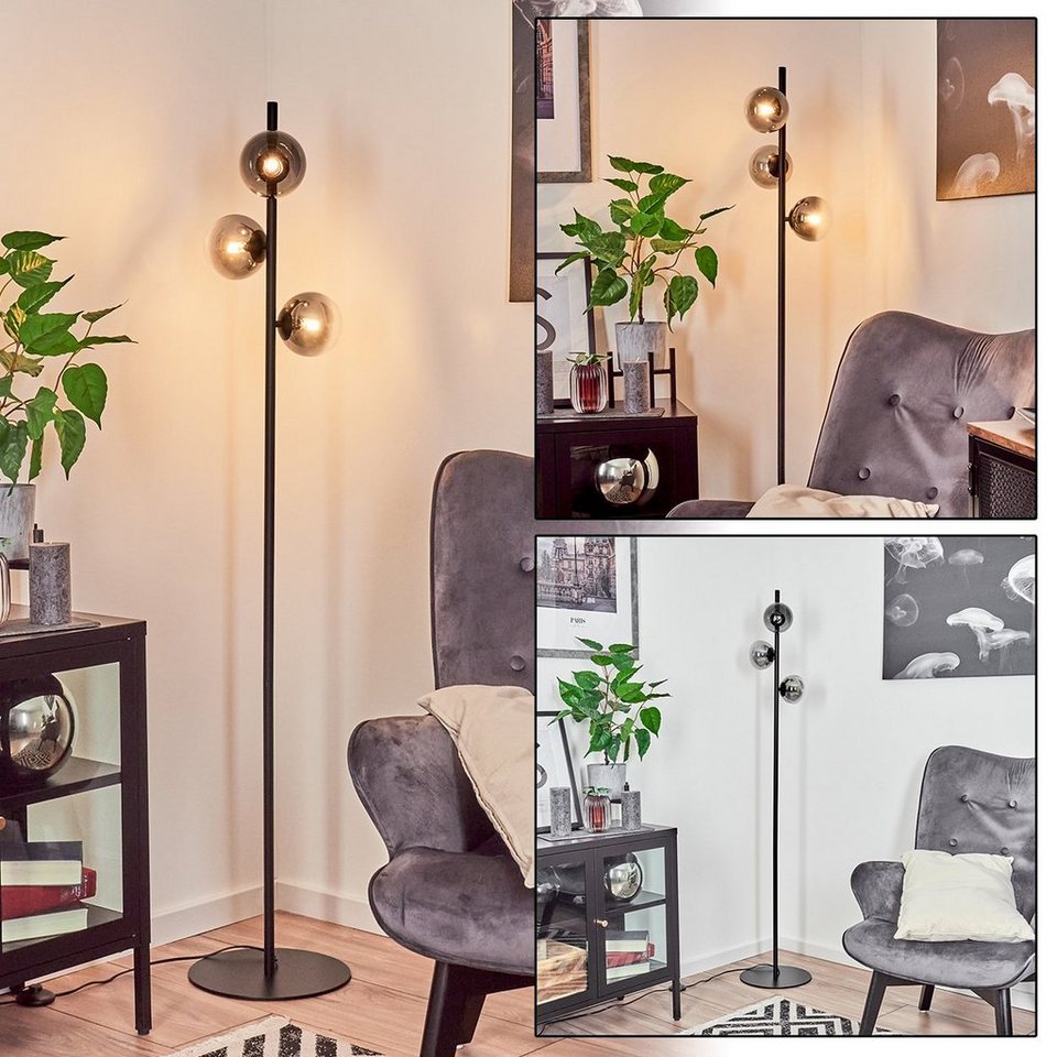 Hofstein Stehlampe Moderne Stehlampe Aus Metallglas In Schwarz