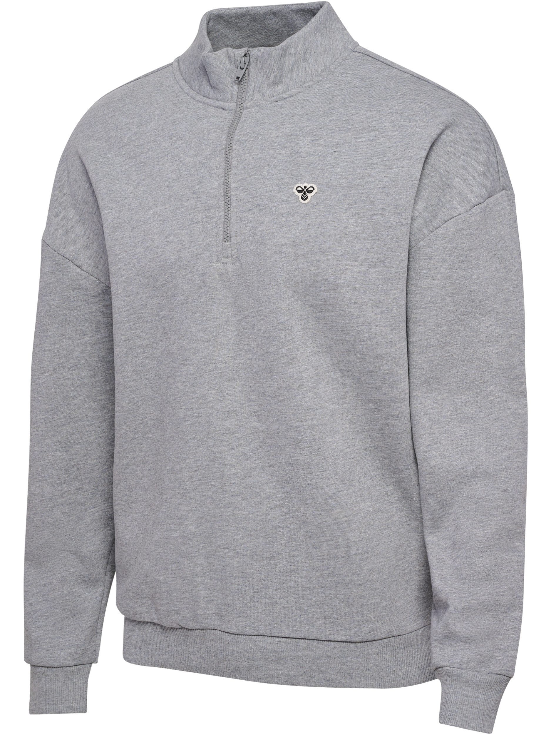 hummel Sweater hmlLOOSE HALF ZIP BEE GREY MELANGE