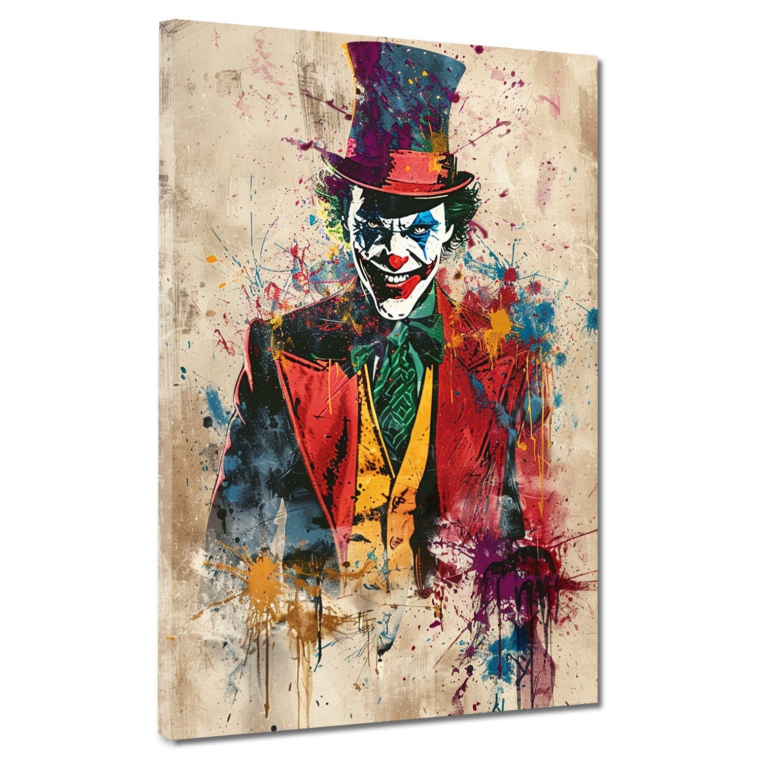 Artedinoi Leinwandbild Joker Pop Art Abstrakte Kunst Leinwandbild