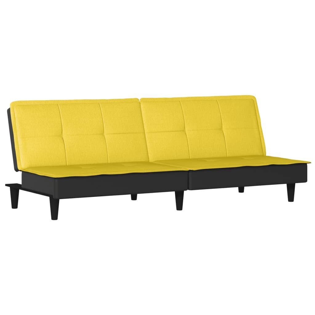 vidaXL Sofa Schlafsofa Hellgelb Stoff, Couch