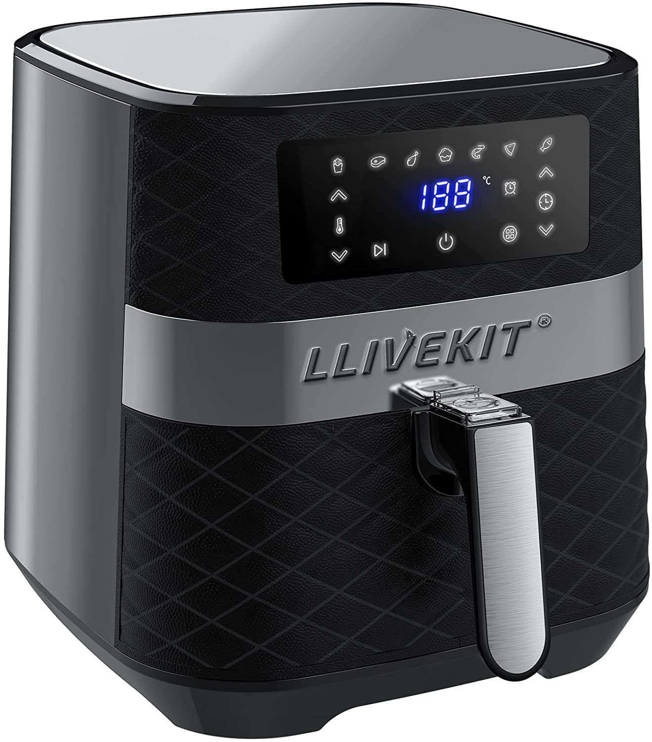 Llivekit Heißluftfritteuse Airfryer Luftfritteuse Mit Led Display Und
