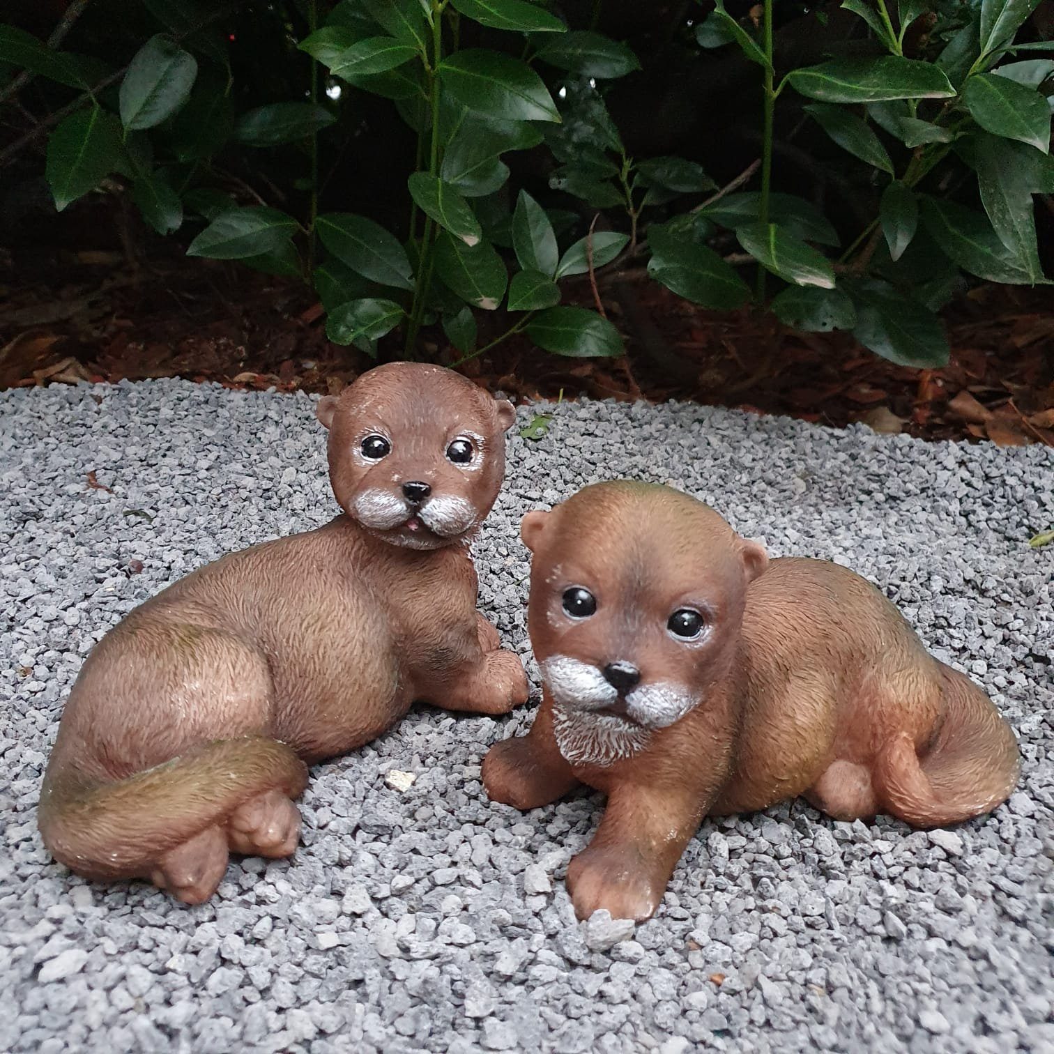 Aspinaworld Gartenfigur Otter Figur Im 2er Set 12 Cm Wetterfest