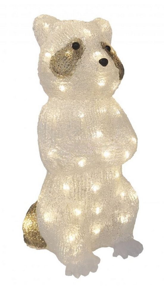 Trend Line Dekofigur Trendline Led Acrylfigur Waschbär 38 Led Warmweiß