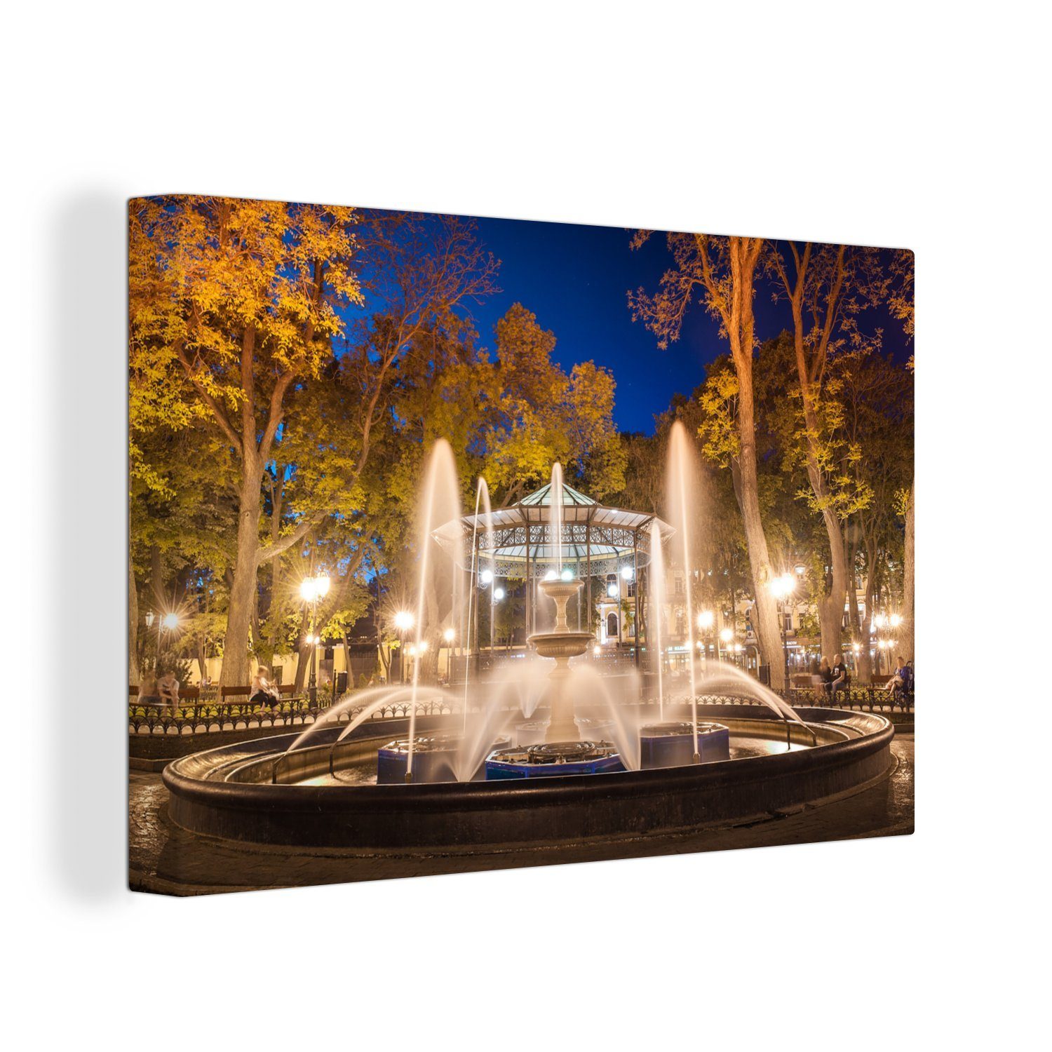 Onemillioncanvasses® Leinwandbild Prächtiger Springbrunnen Im