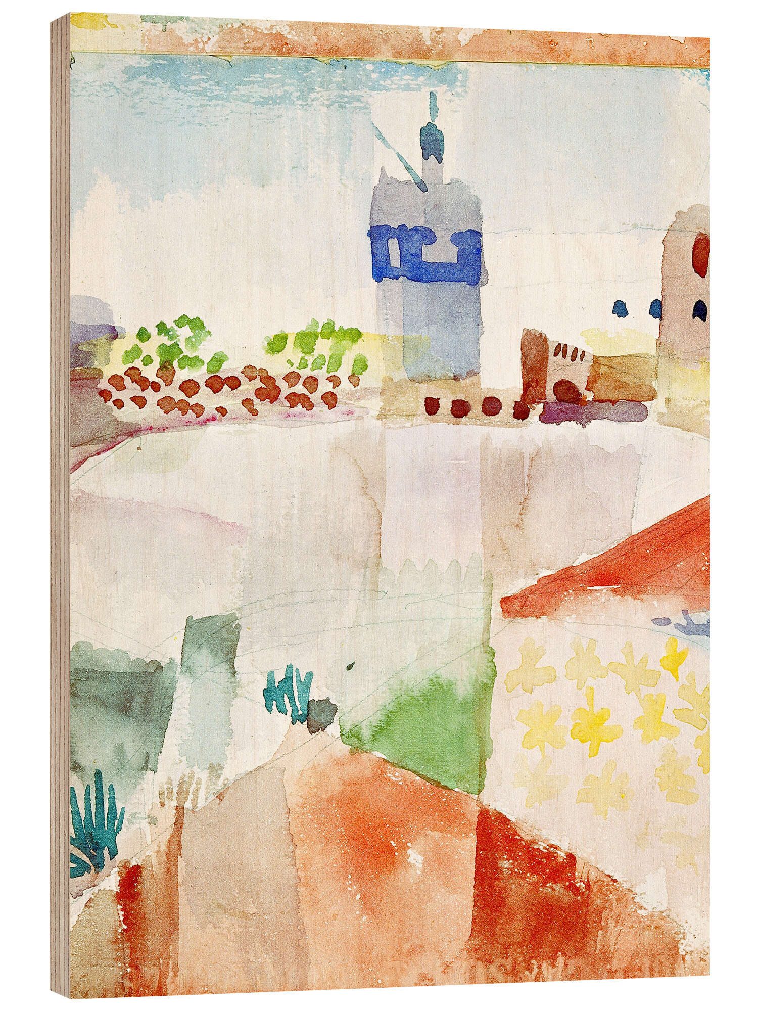 Posterlounge Holzbild Paul Klee Hammamet Mit Der Moschee 1914 Malerei