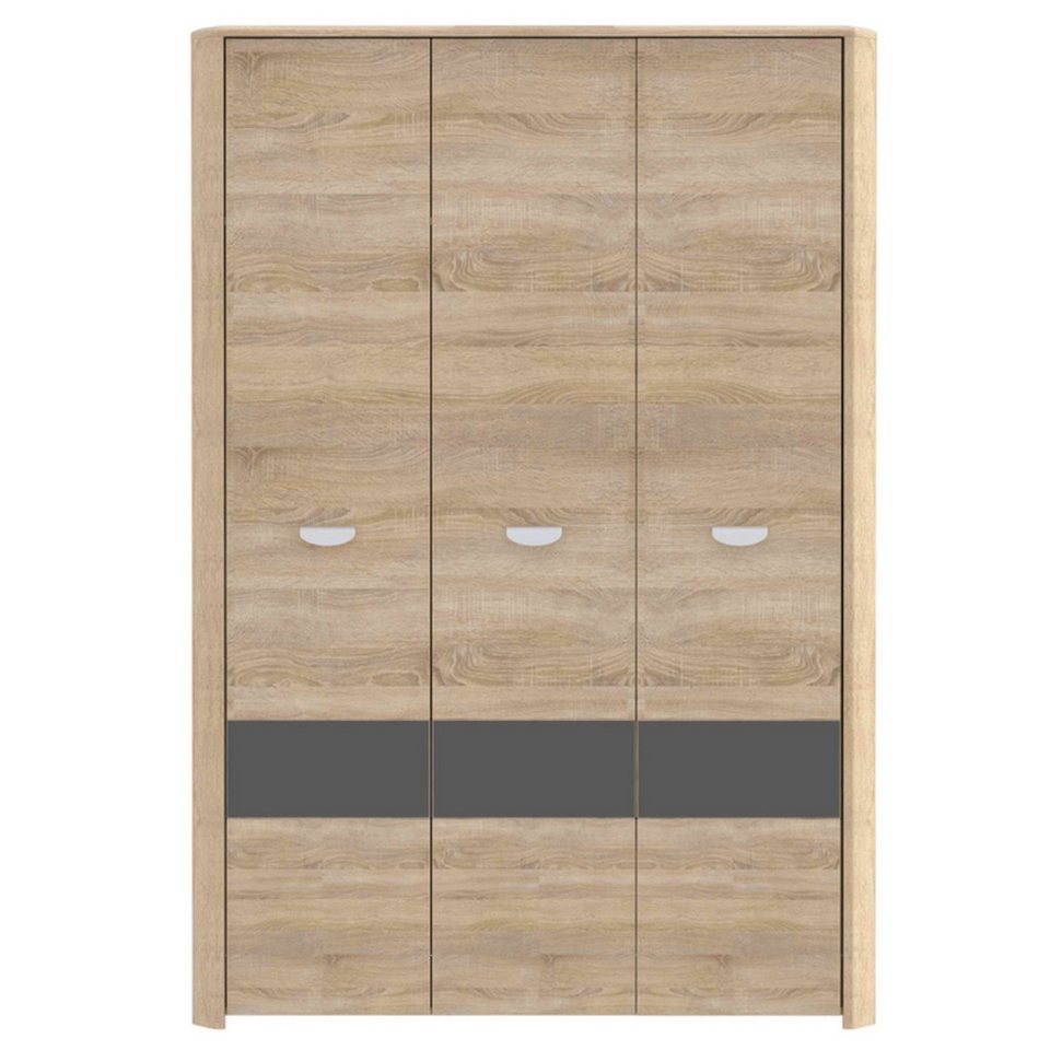 Stylefy Drehtürenschrank Yonas Kleiderschrank Schrank 3 Türig Mit