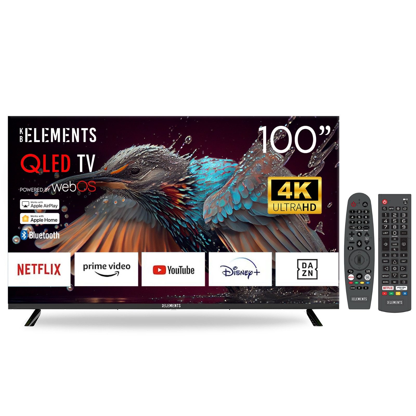 KB Elements ELT100QL7DE QLED-Fernseher (249 cm/100 Zoll, 4K Ultra HD, Smart-TV, QLED, 4K UHD ...