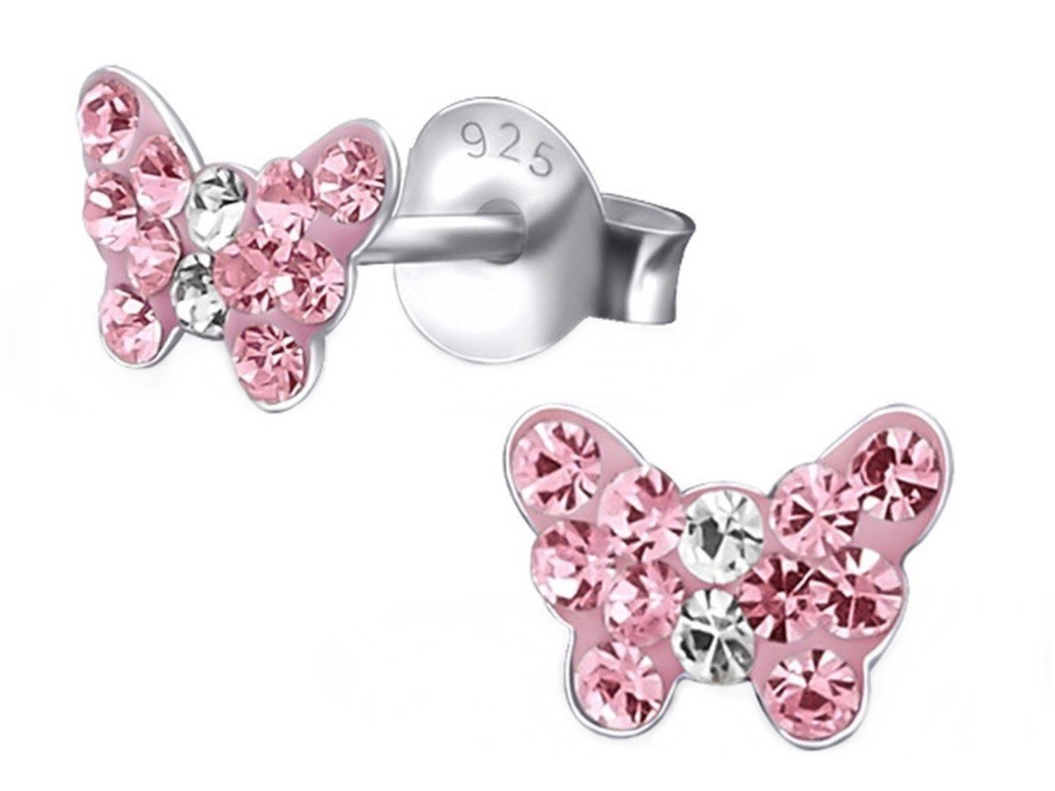 Goldene Hufeisen Paar Ohrstecker Mini Schmetterling Ohrstecker mit Kristall Ohrringe für Mädchen ...