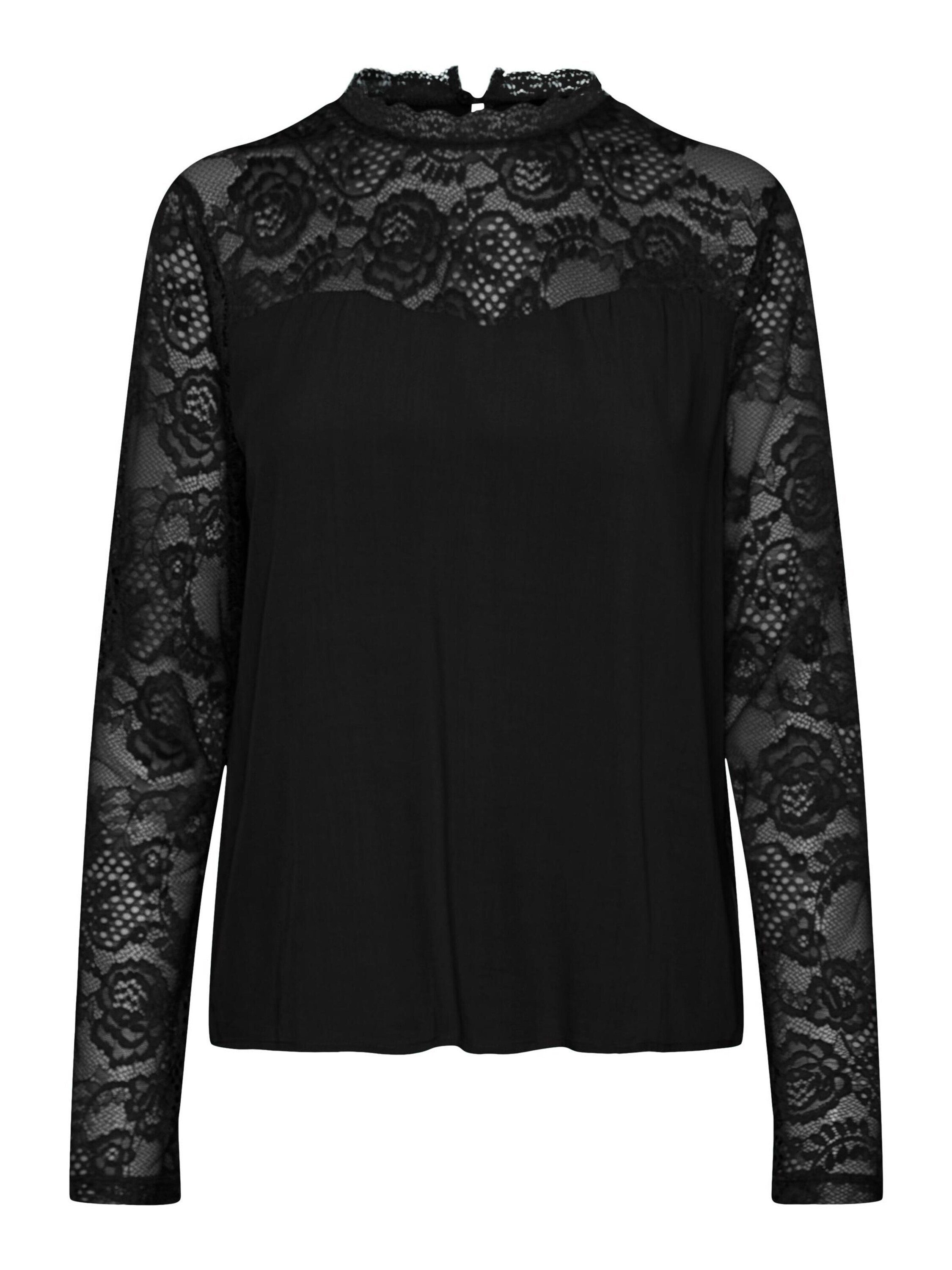Vero Moda Langarmbluse RUSK (1-tlg) Spitze