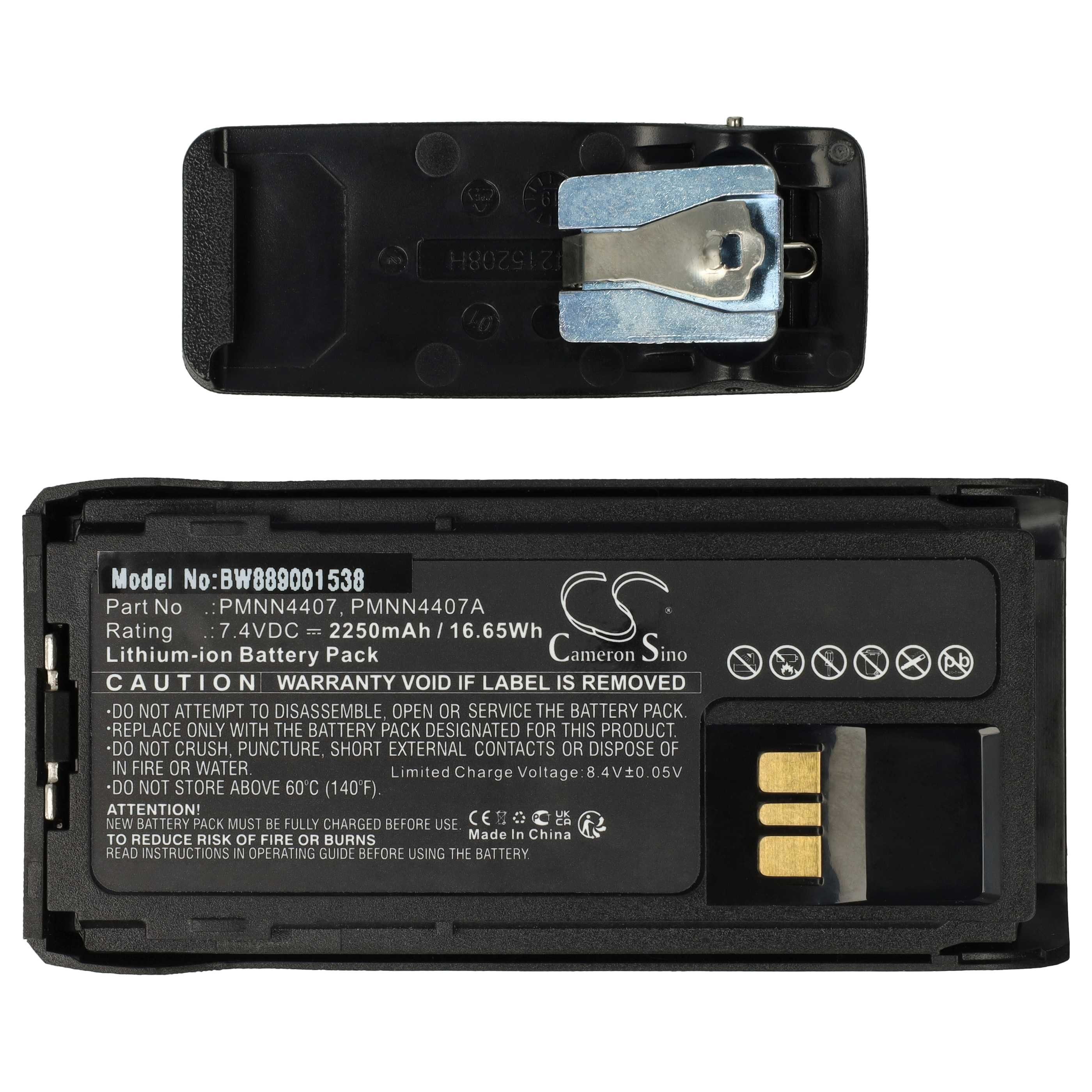 vhbw Ersatz für Motorola PMNN4807, PMNN4807A, PMNN4808, PMNN4808A, PMNN4809 Akku Akku Li-Ion ...