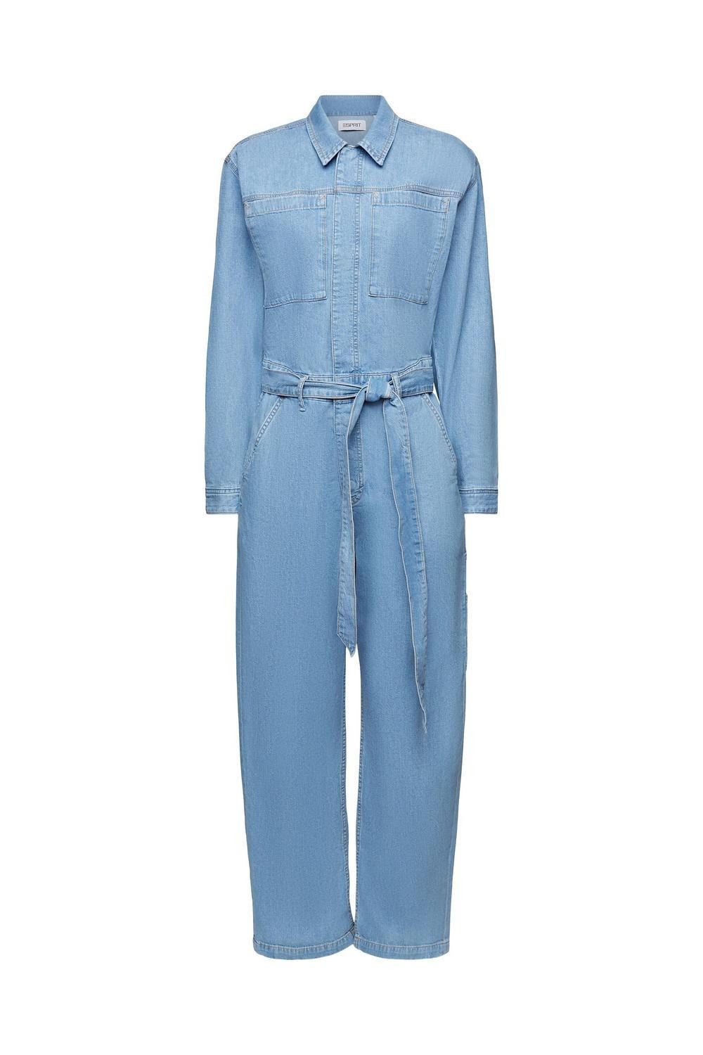 Esprit Overall Jeans Jumpsuit Mit Gürtel