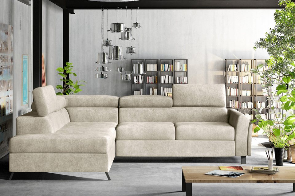 Mf Design Polsterecke Katara Mit Bettfunktion Bezug Aus