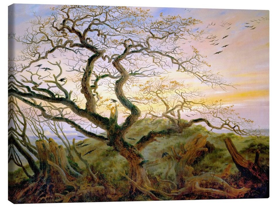 Posterlounge Leinwandbild Caspar David Friedrich Der Krähenbaum