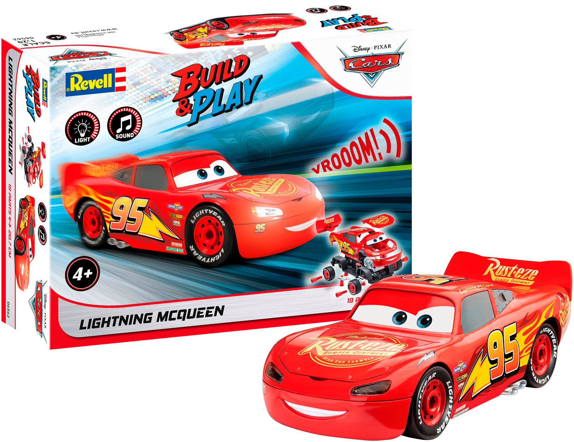 Revell® Modellbausatz Build&Play, Lightning McQueen Disney Pixar CARS, mit Licht & Sound