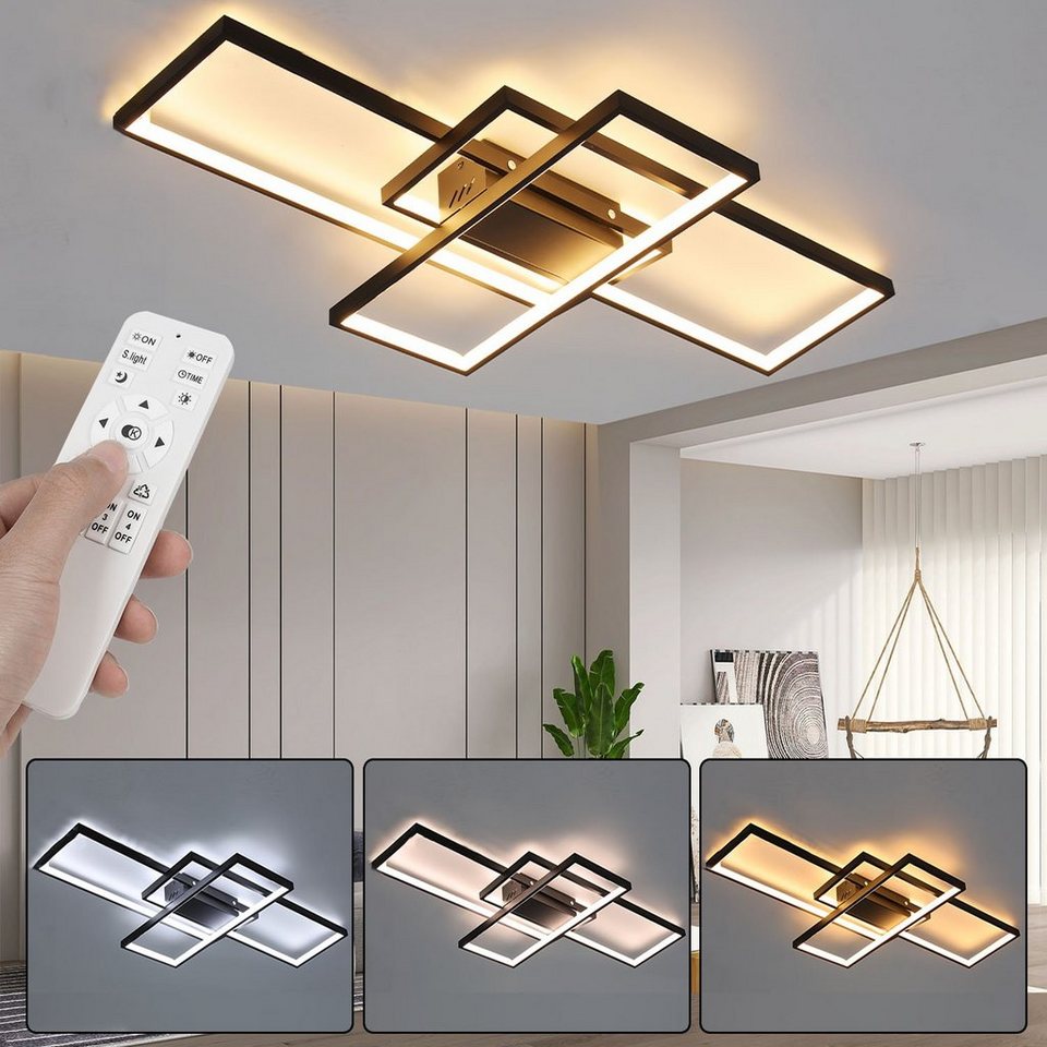 Letgospt Deckenleuchte Moderne 60w Led Deckenlampe Geometrische