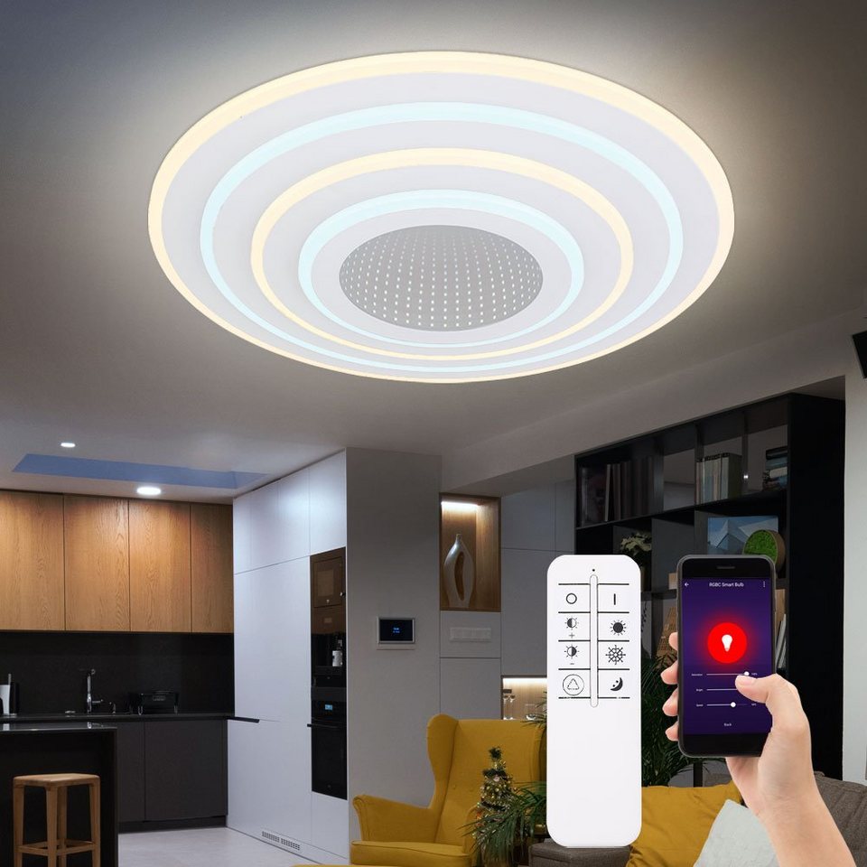 Etc Shop Smarte Led Leuchte Led Leuchtmittel Fest Verbaut Kaltweiß
