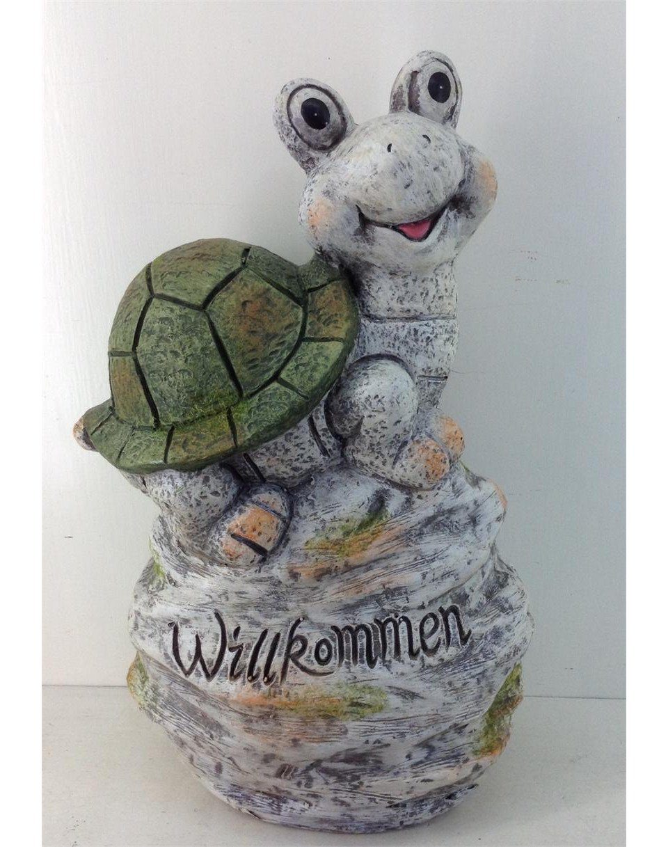 Trend Line Dekofigur TrendLine Deko Stein mit Schildkröte 27,3 x 16,5 x