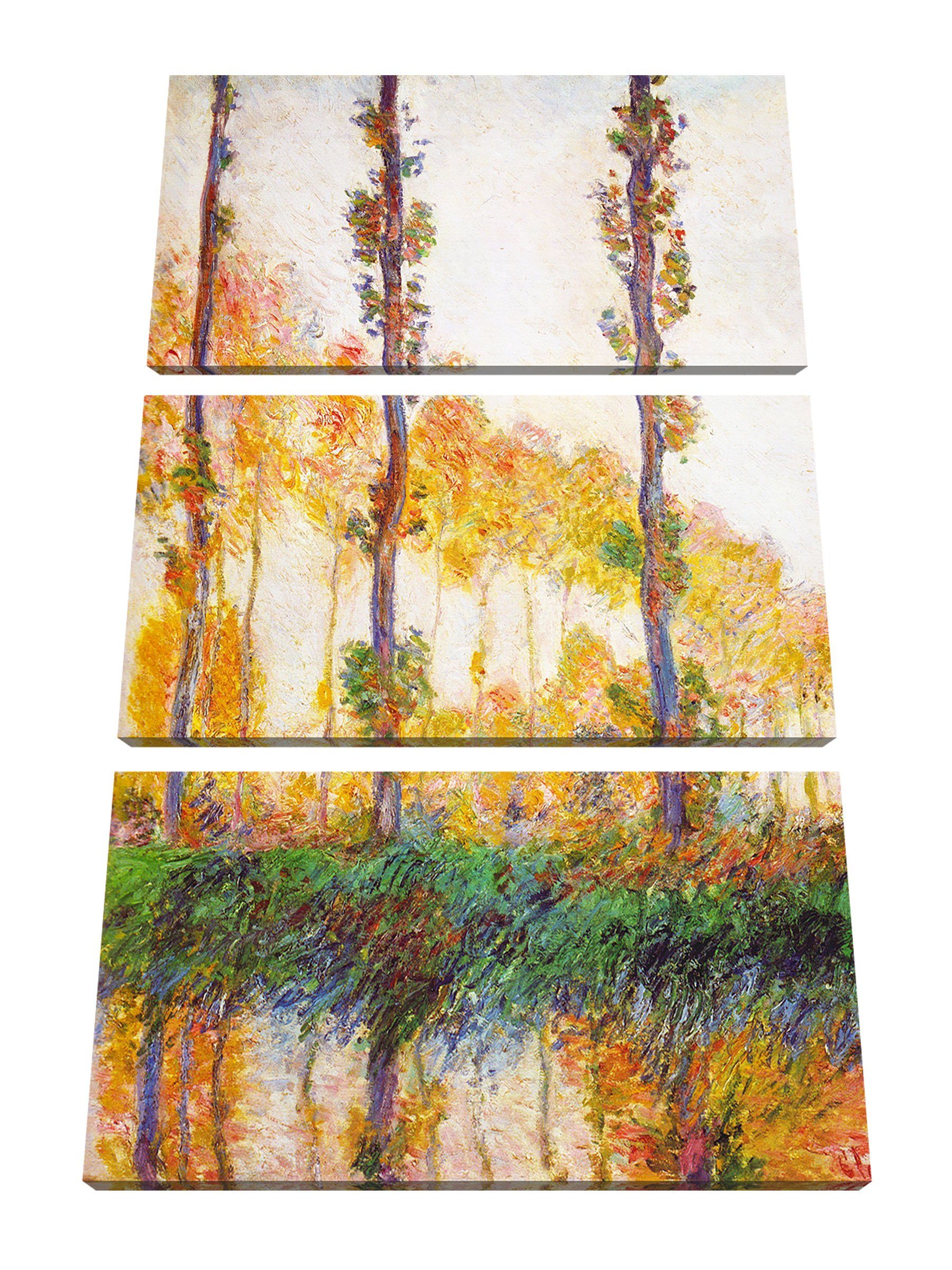 Pixxprint Leinwandbild Claude Monet - Pappeln im Herbst, Claude Monet - Pappeln im Herbst ...