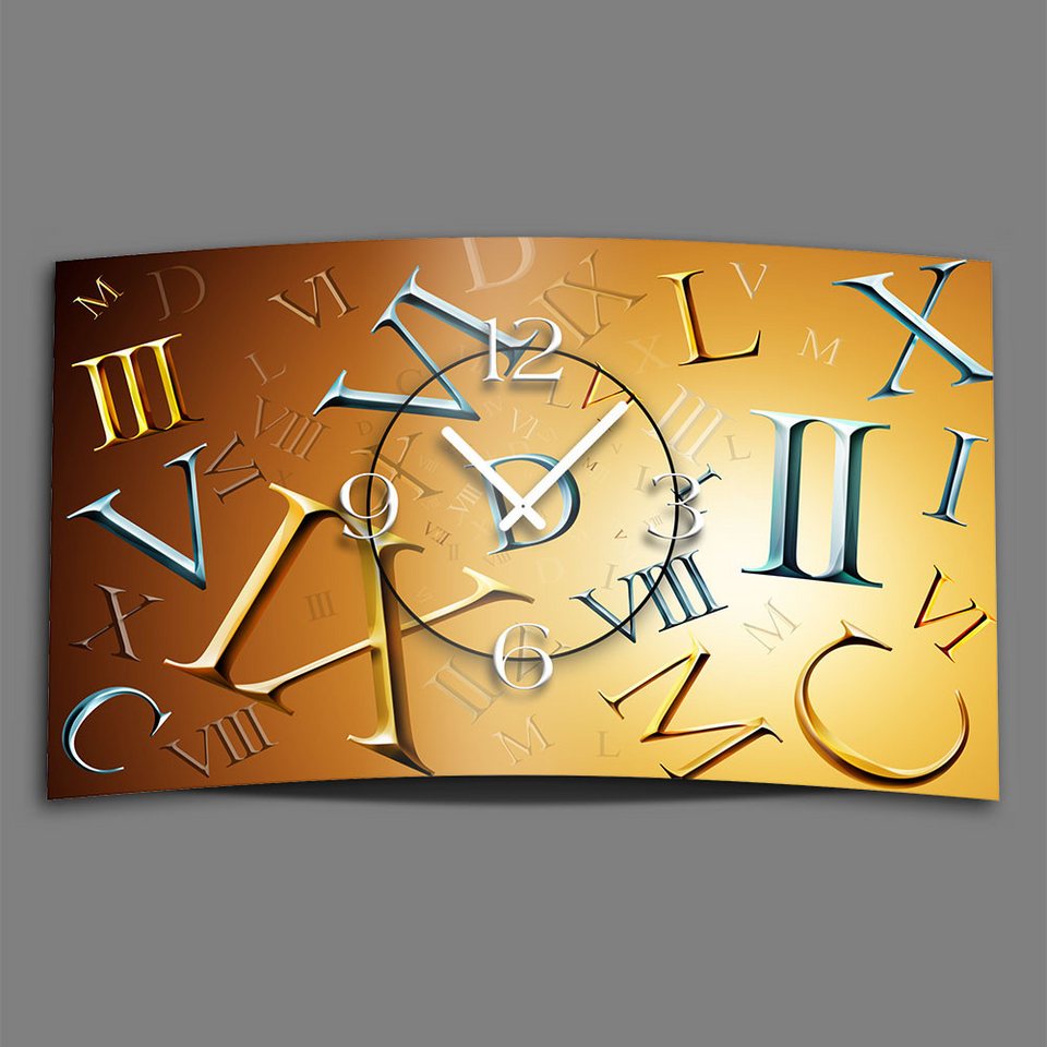dixtime Wanduhr römische Zahlen Designer Wanduhr (Einzigartige 3D-Optik ... dixtime Wanduhr römische Zahlen Designer Wanduhr (Einzigartige 3D-Optik ...