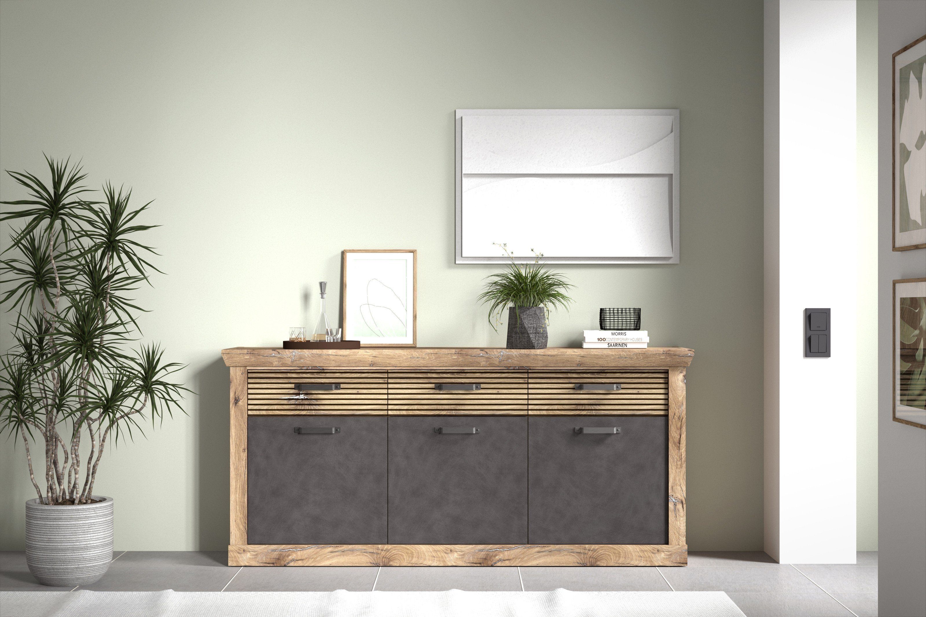 Möbelando Sideboard Portum 084 Sideboard Bxhxt 182x842x40 Cm 182 X