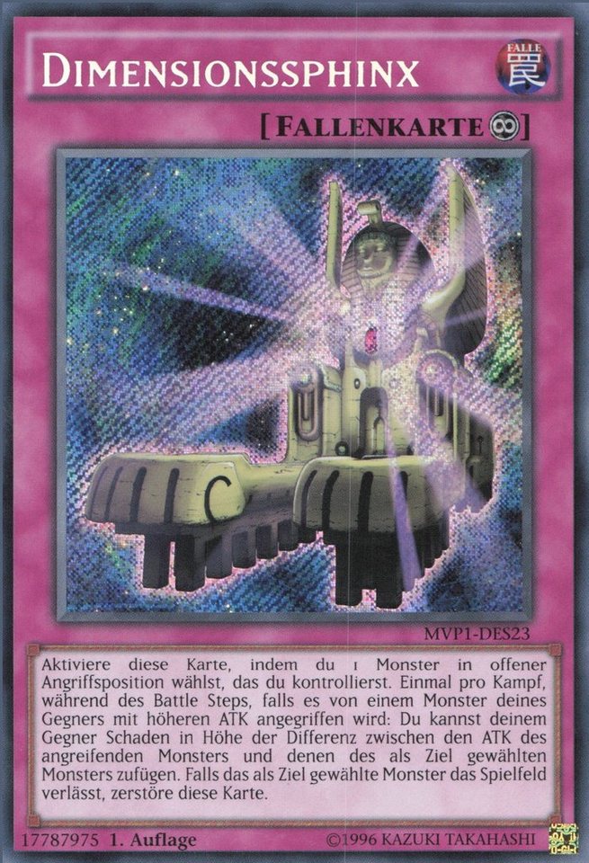 Recollectibles Sammelkarte Yugioh Karte Dimensionssphinx V 3 Yu Gi