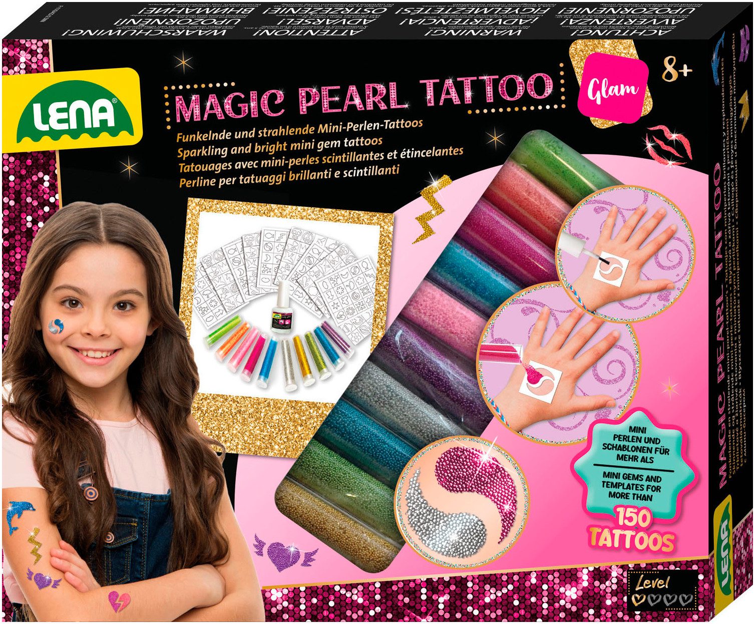 Lena® Kreativset Magic Pearl Tattoo, Kreativkasten